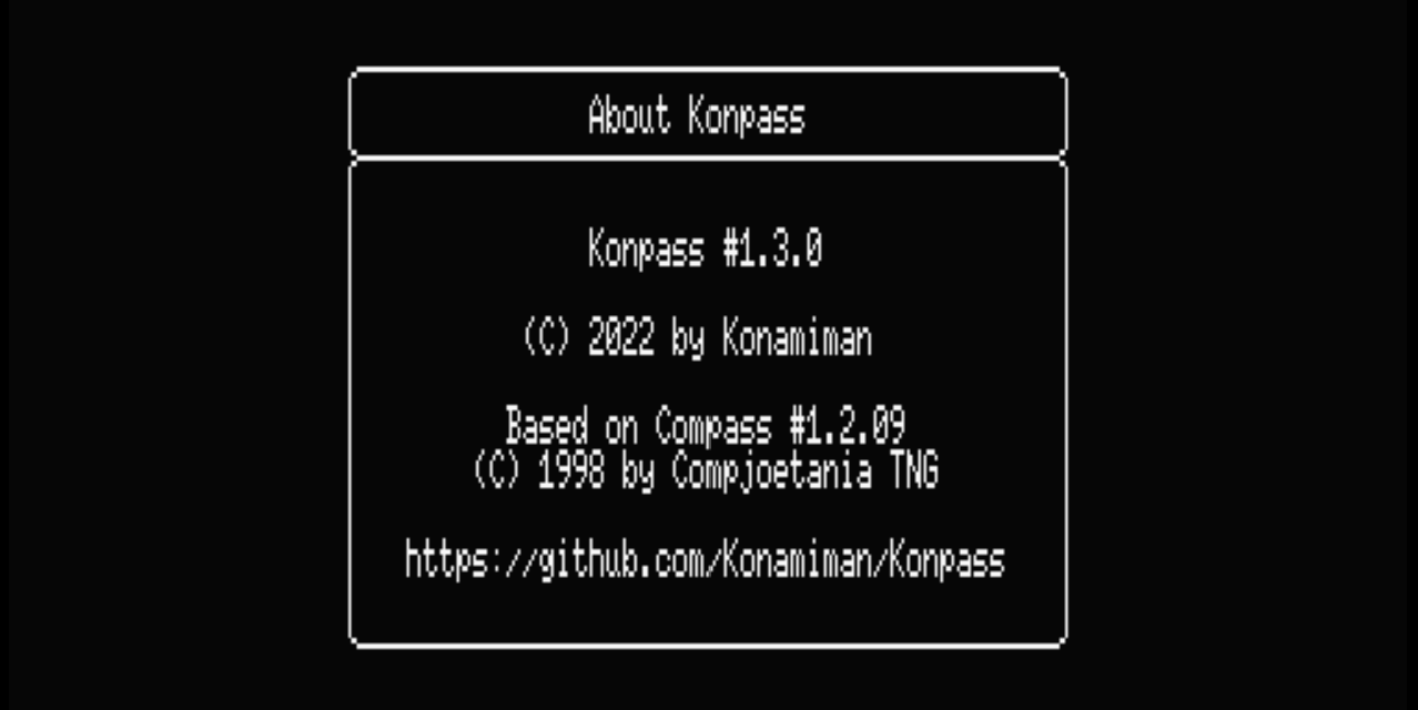 GitHub - Konamiman/Konpass: Assembler IDE, debugger and monitor for MSX ...