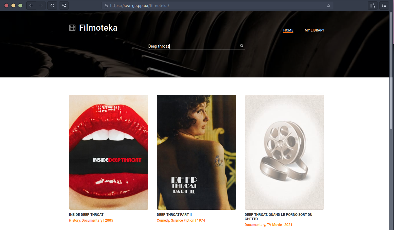 GitHub - Searge/filmoteka: Movie search
