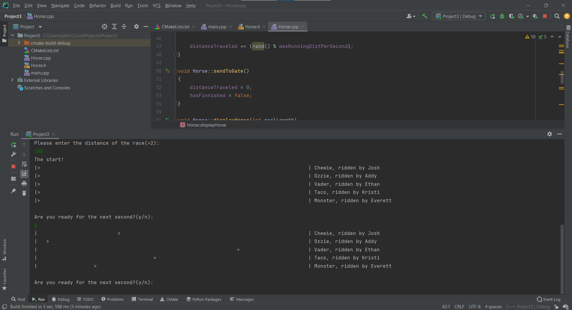 Project3/Horse.cpp at master · jshbsn13/Project3 · GitHub