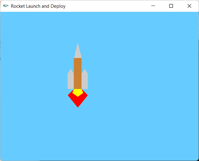 Github Sanchaiahilan Opengl Rocket Launch And Deployment A 2d Animation Of A Rocket Launch