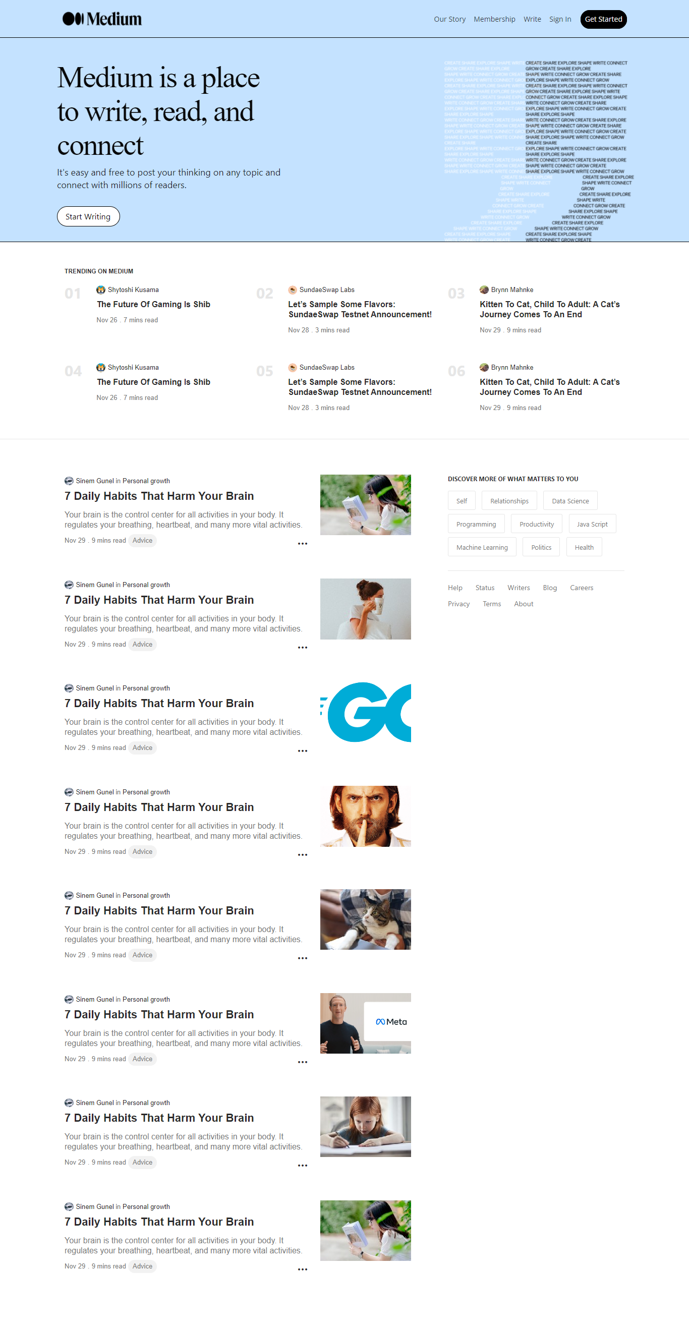 GitHub - N-a-z-a-a/Medium-Website: This is a clone of the medium ...