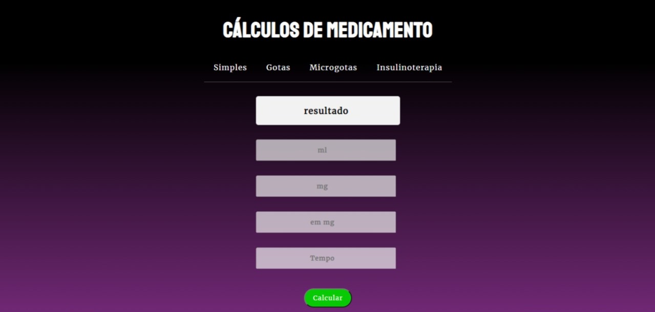 GitHub - LeticiaDeJesus/calculo-medicamento