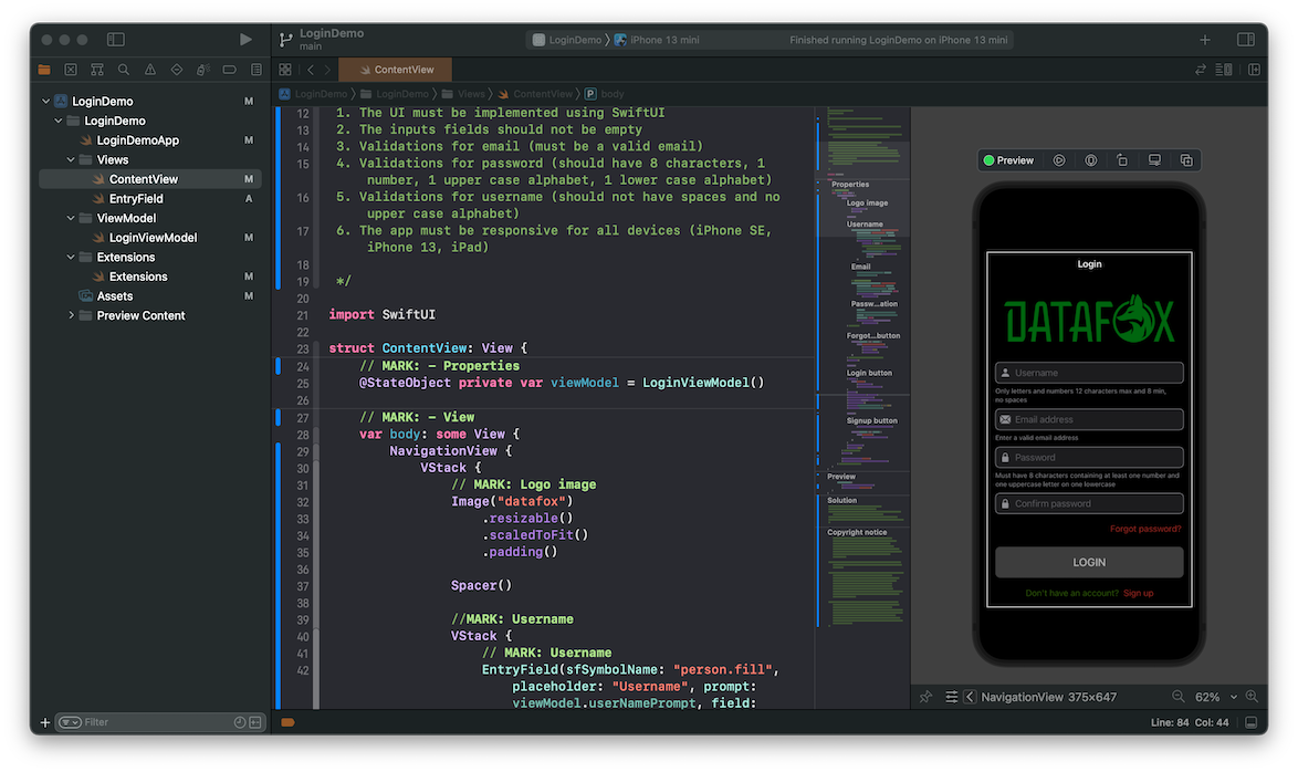 GitHub - Datafox-JCP/LoginDemo: Login screen - Sample screen created for job application