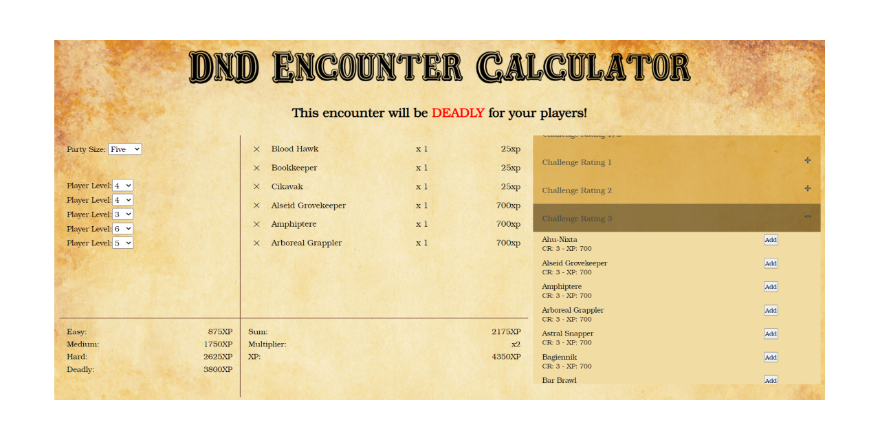 GitHub - BenCiantar/dnd5e-encounter-generator: Hyper Island Project 5 ...