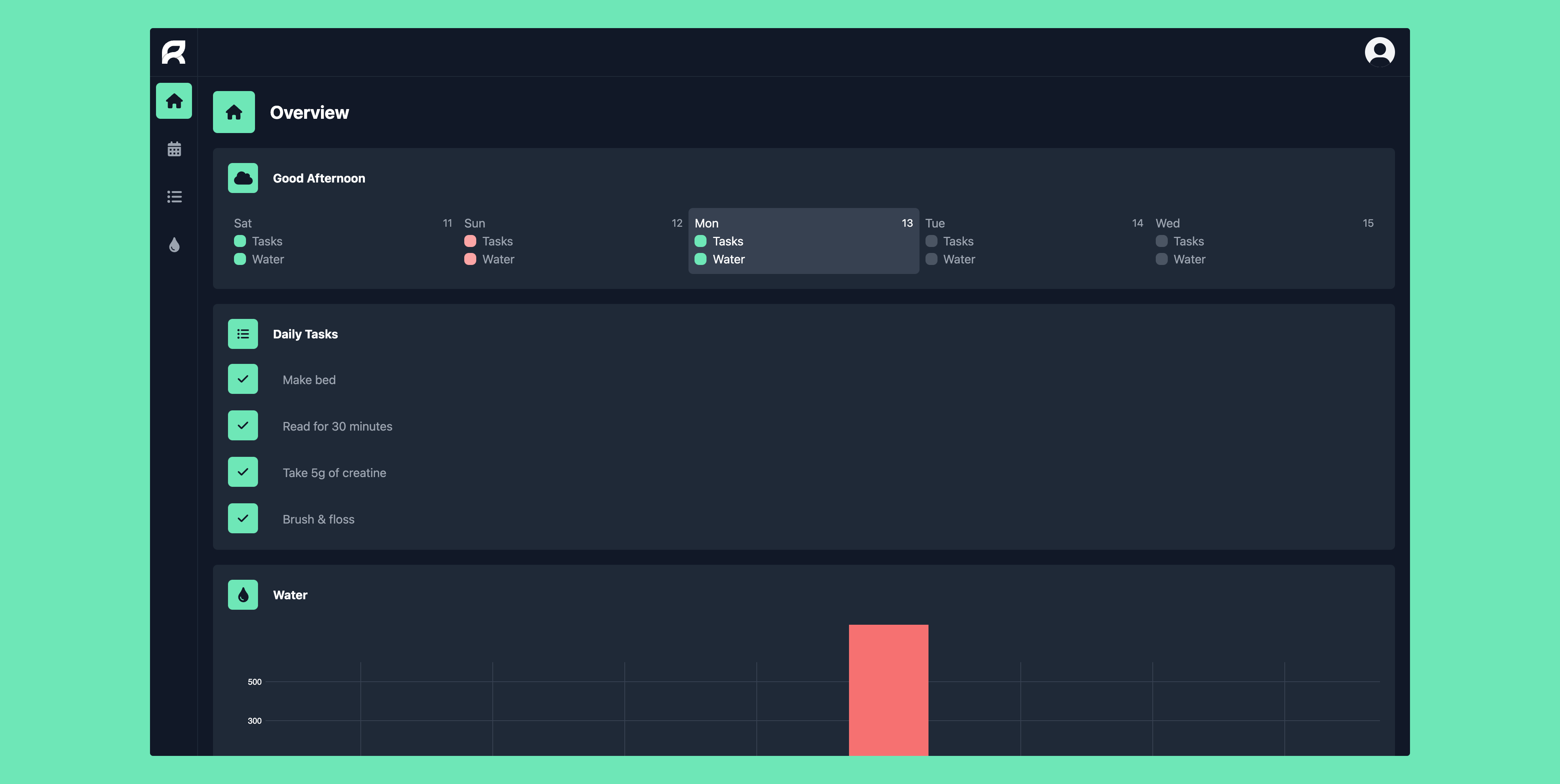 GitHub - raymondkneipp/Routinely-mern: Health and productivity app to log and track water intake ...