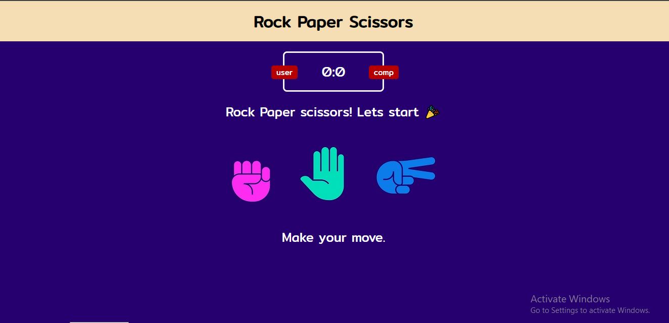 GitHub - sudo0511/RockPaperScissorsGame: Rock Paper Scissors Game