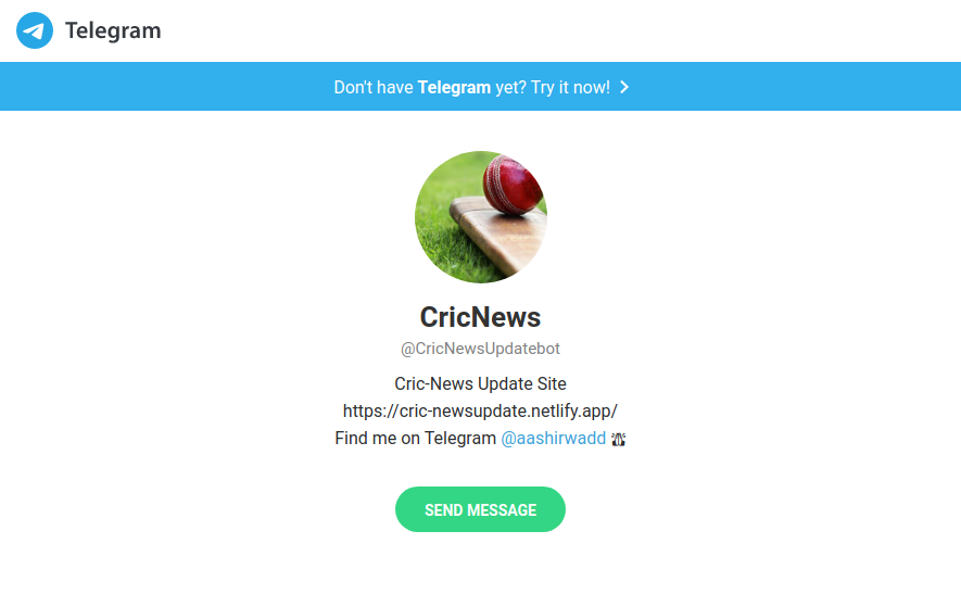GitHub - aashirwad01/telegrambot_live_cricketscores: A Telegram Bot and ...