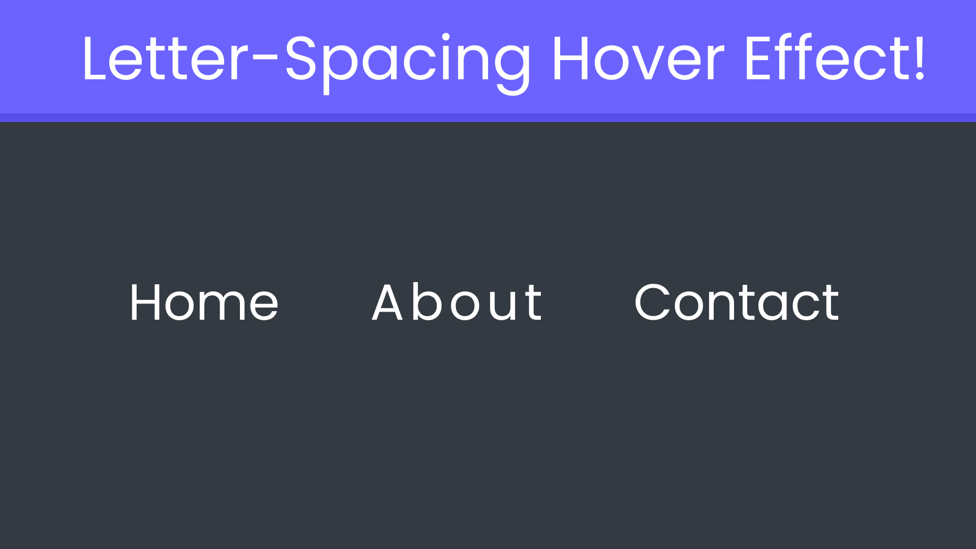 GitHub - DrEinsteinCode/letter-spacing-hovereffect: A simple and smooth hover effect using ...