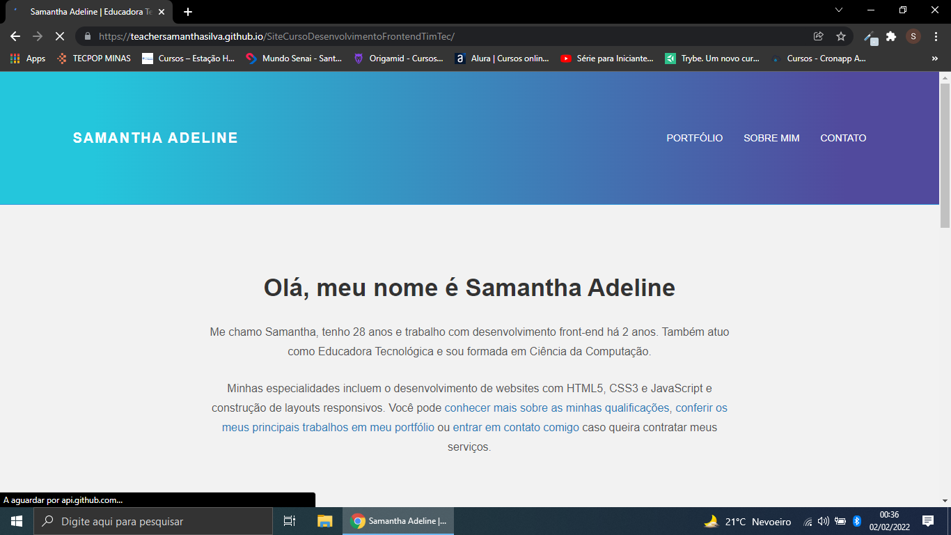 GitHub - TeacherSamanthaSilva/SiteCursoDesenvolvimentoFrontendTimTec ...