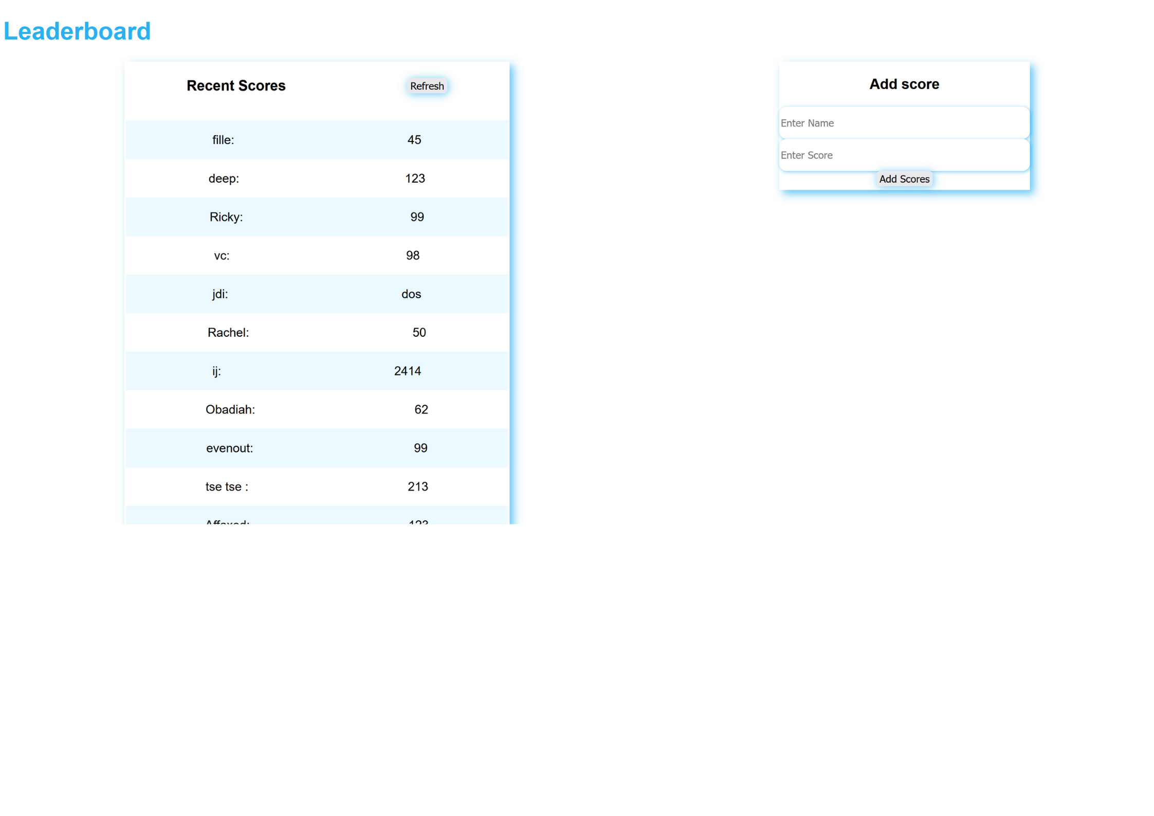 GitHub - DelhinRharl/Leaderboard
