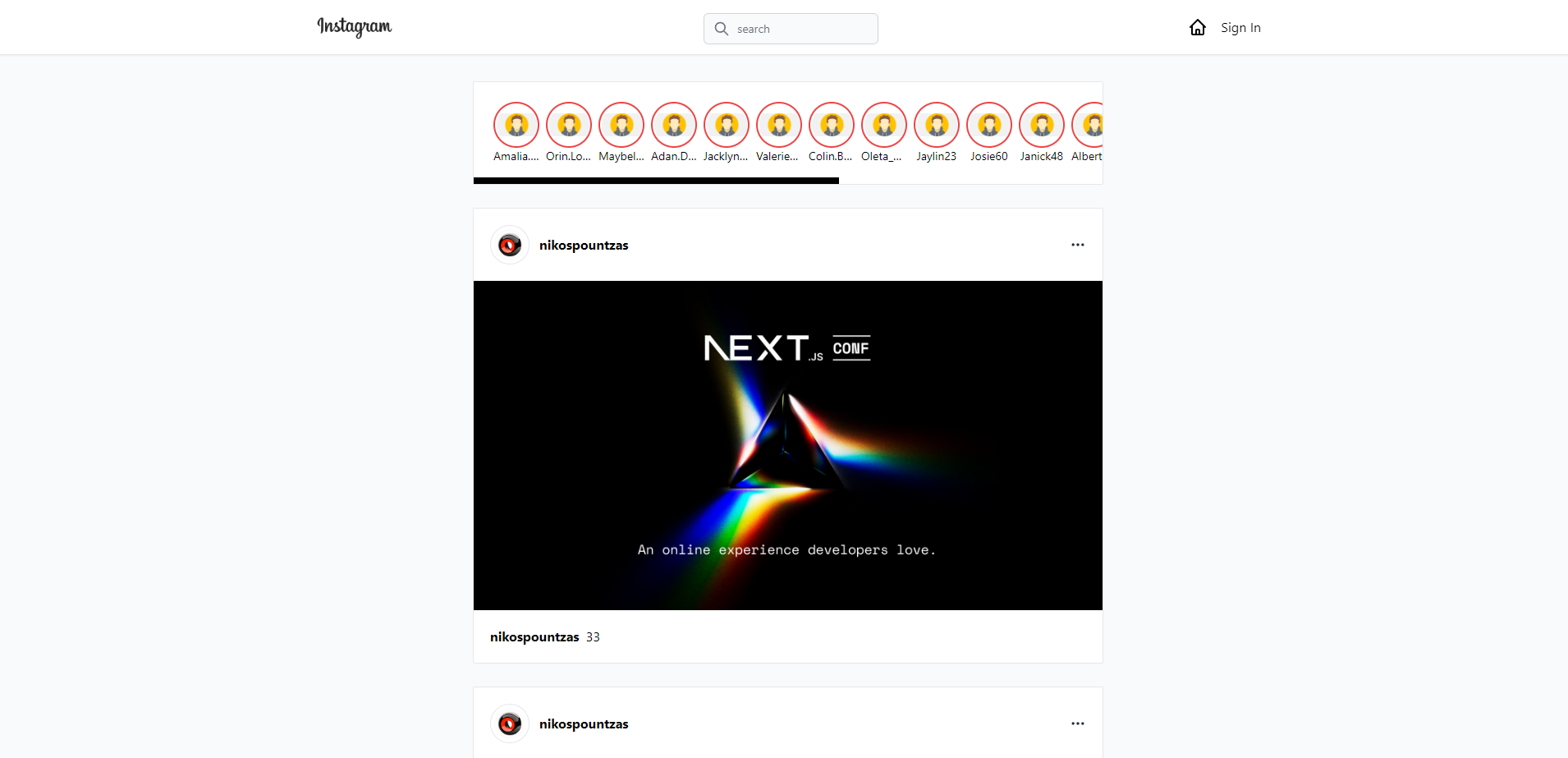 GitHub - pountzas/insta-clone-next: This is a clone project of Instagram a desktop app.