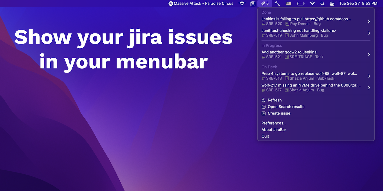 GitHub - menubar-apps/JiraBar: Jira issues in you menubar!