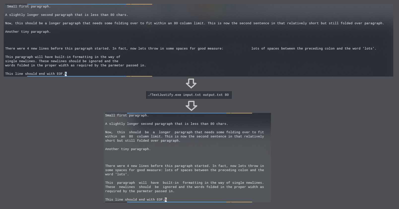 GitHub - vsuley/TextJustify: A program to format text files in 'Justify' style, given a few ...