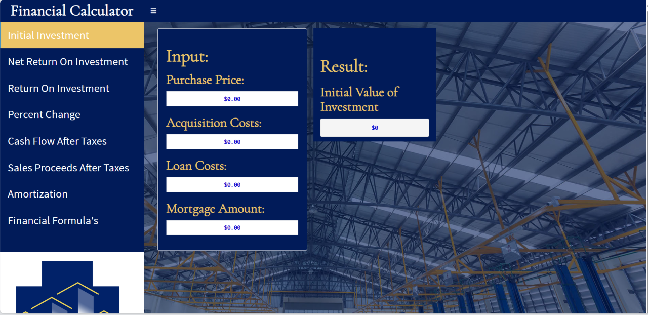 GitHub - Ian-Matias/Mortage-Financial-Calculator