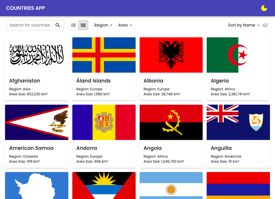 GitHub - MystDexter/countries-app: A mini encyclopedia of countries