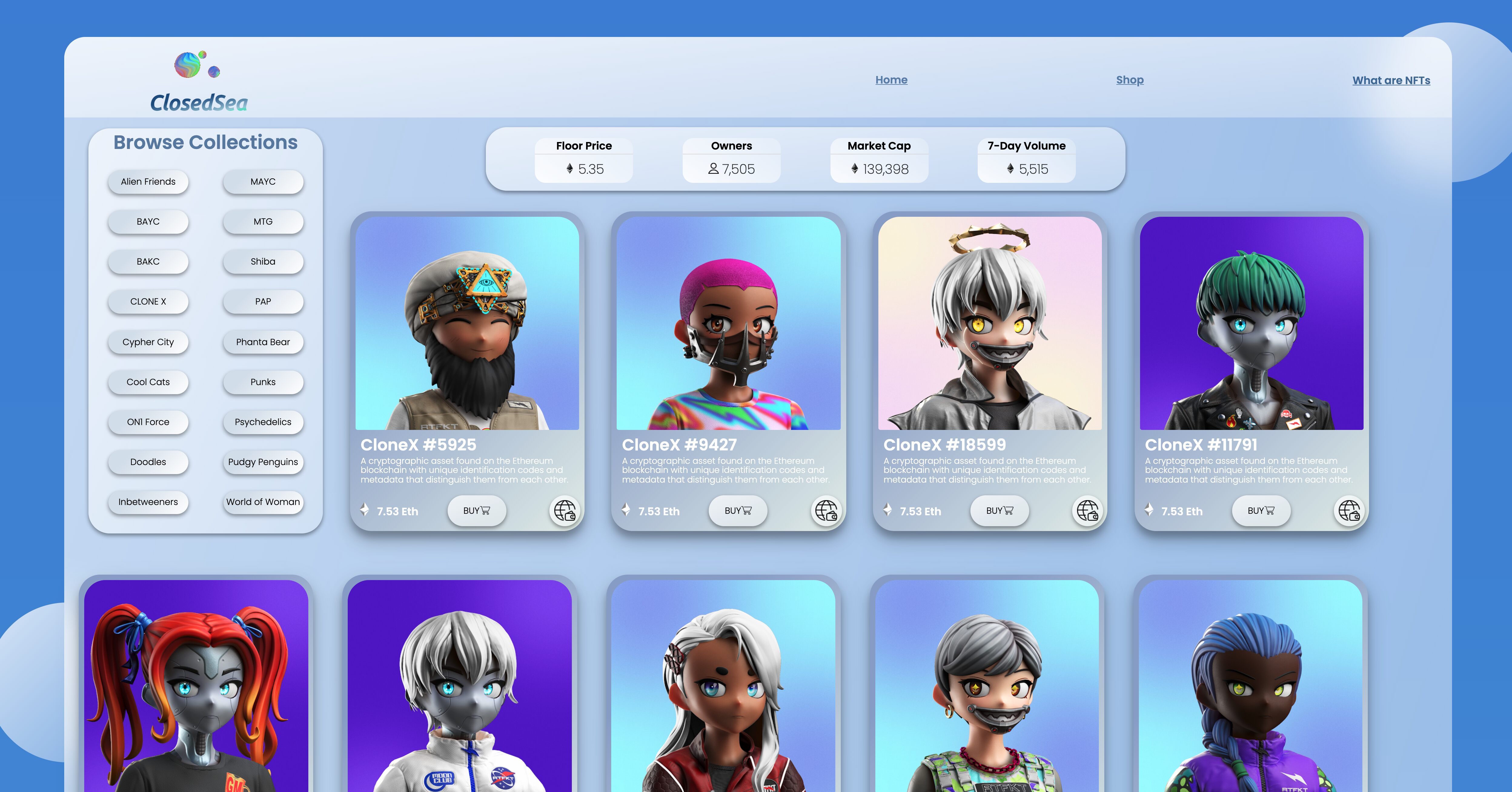 GitHub - adamPatrick12/nft-shop: A shop that allows you to browse NFT's