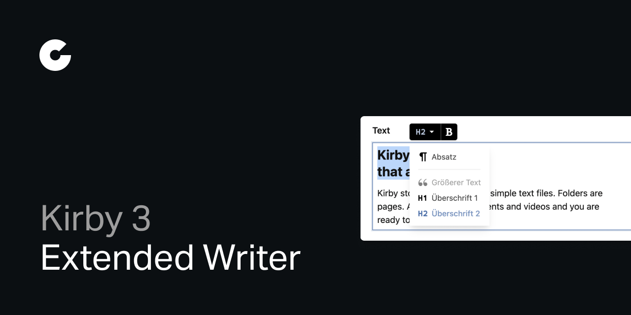 GitHub - coralic/kirby-extended-writer: ️ Extended Writer supercharges ...