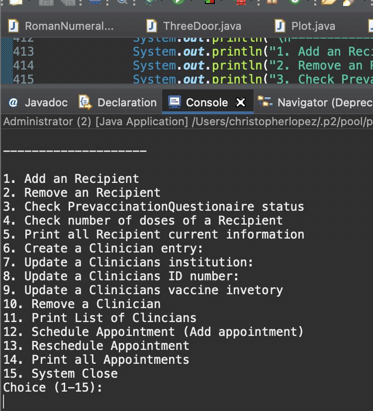 GitHub - lopezc13/Vaccine-Appointment-Manager: My junior year end of ...