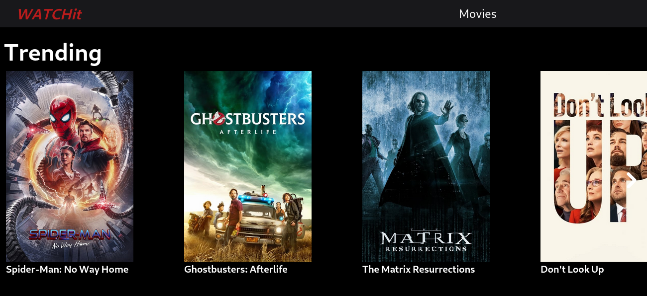 GitHub - JoynalDsouza/Watchit: Movie Recommendation Application built with React and Redux