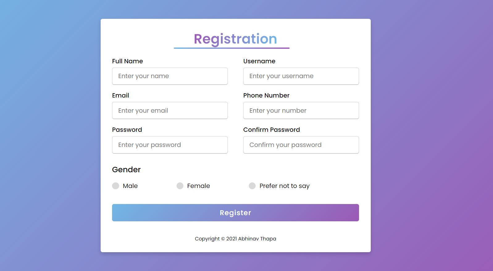 GitHub - scarletczen/Responsive-Registration-Form