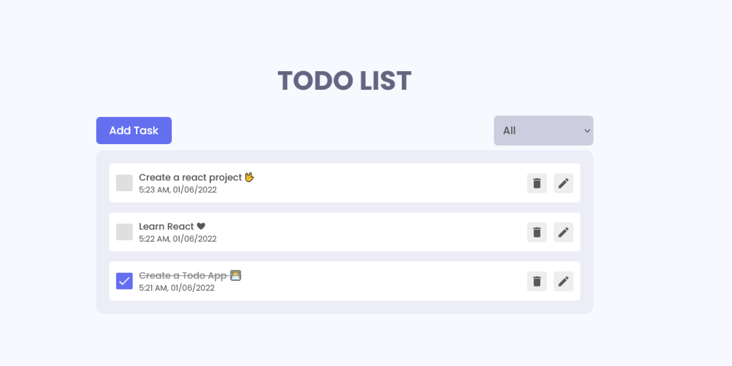 GitHub ShaifArfan react todo app A Complete Todo Application With