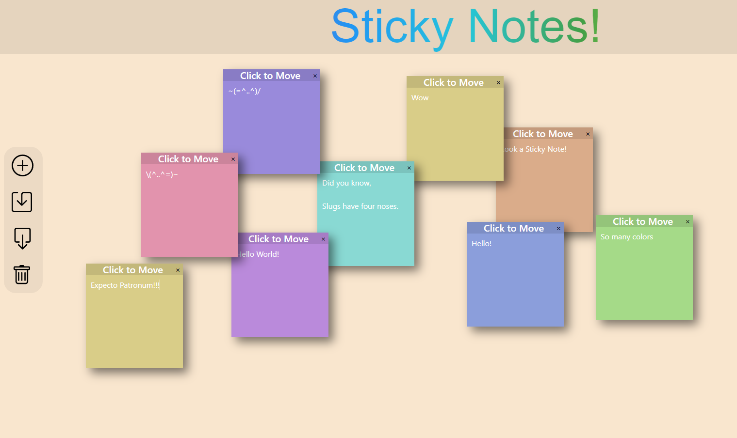 GitHub - AwkwardN3rd/StickyNote: My first take on a in browser sticky ...