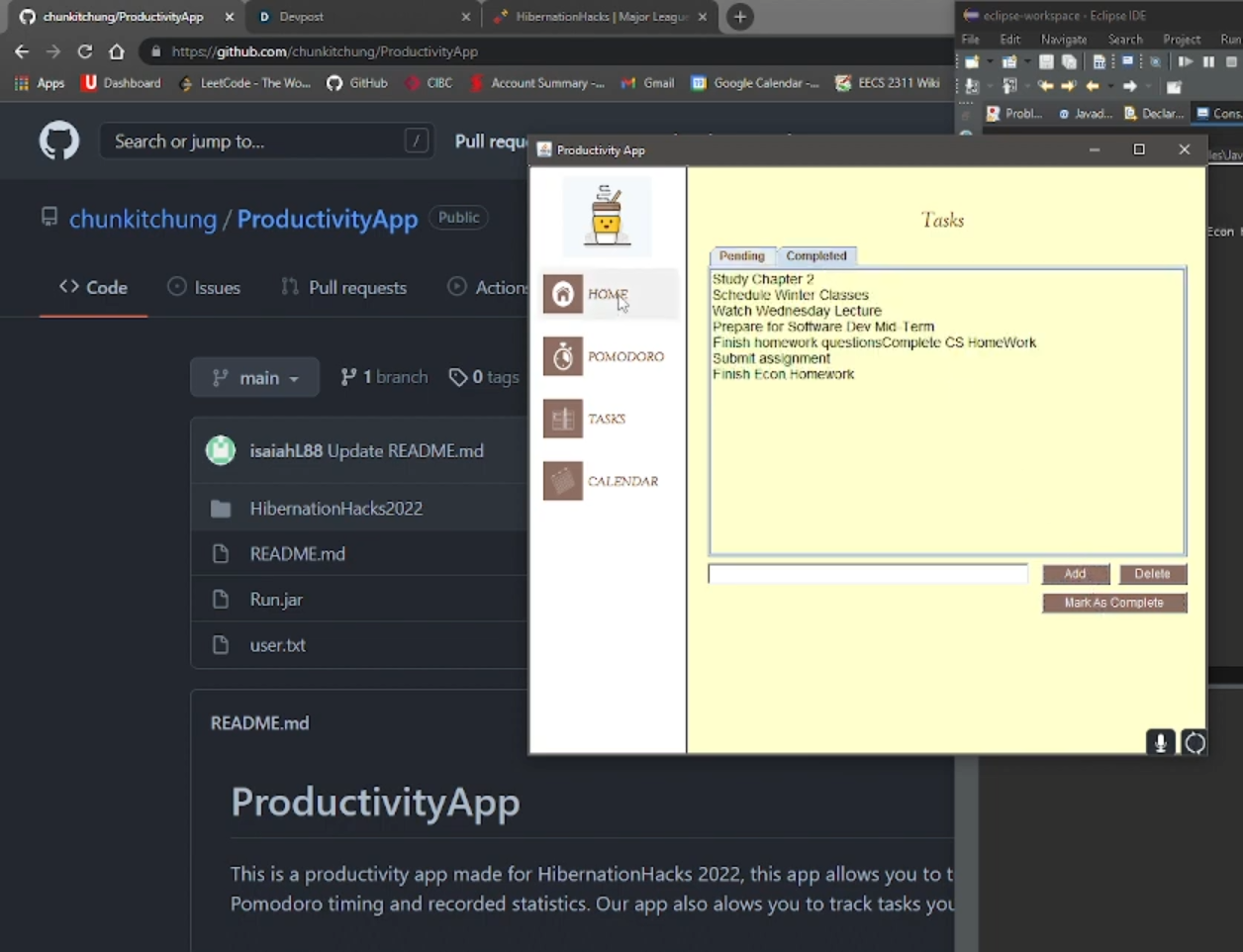 GitHub - chunkitchung/ProductivityApp