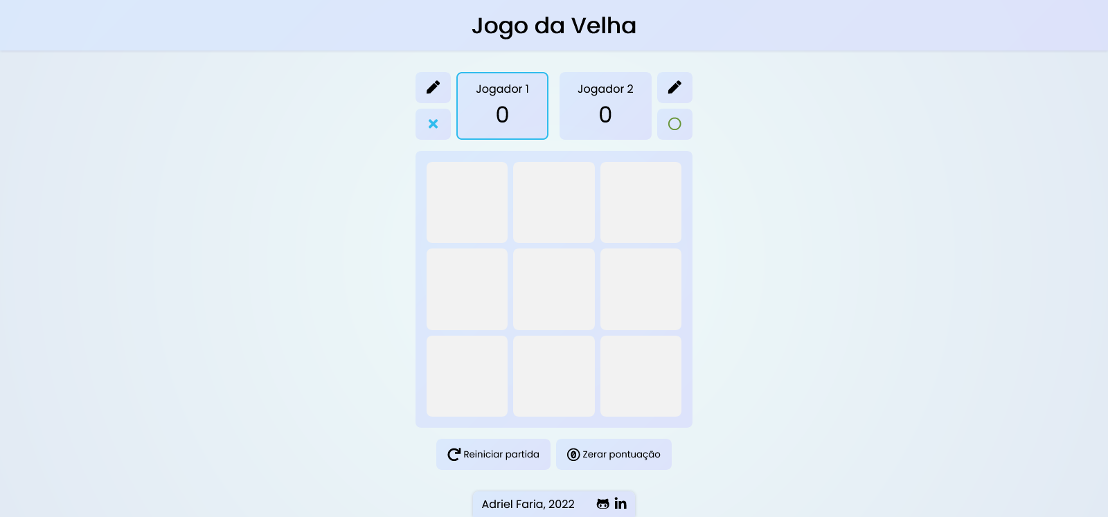 GitHub - br-adriel/js-jogo-da-velha: Jogo da Velha desenvolvido em javascript