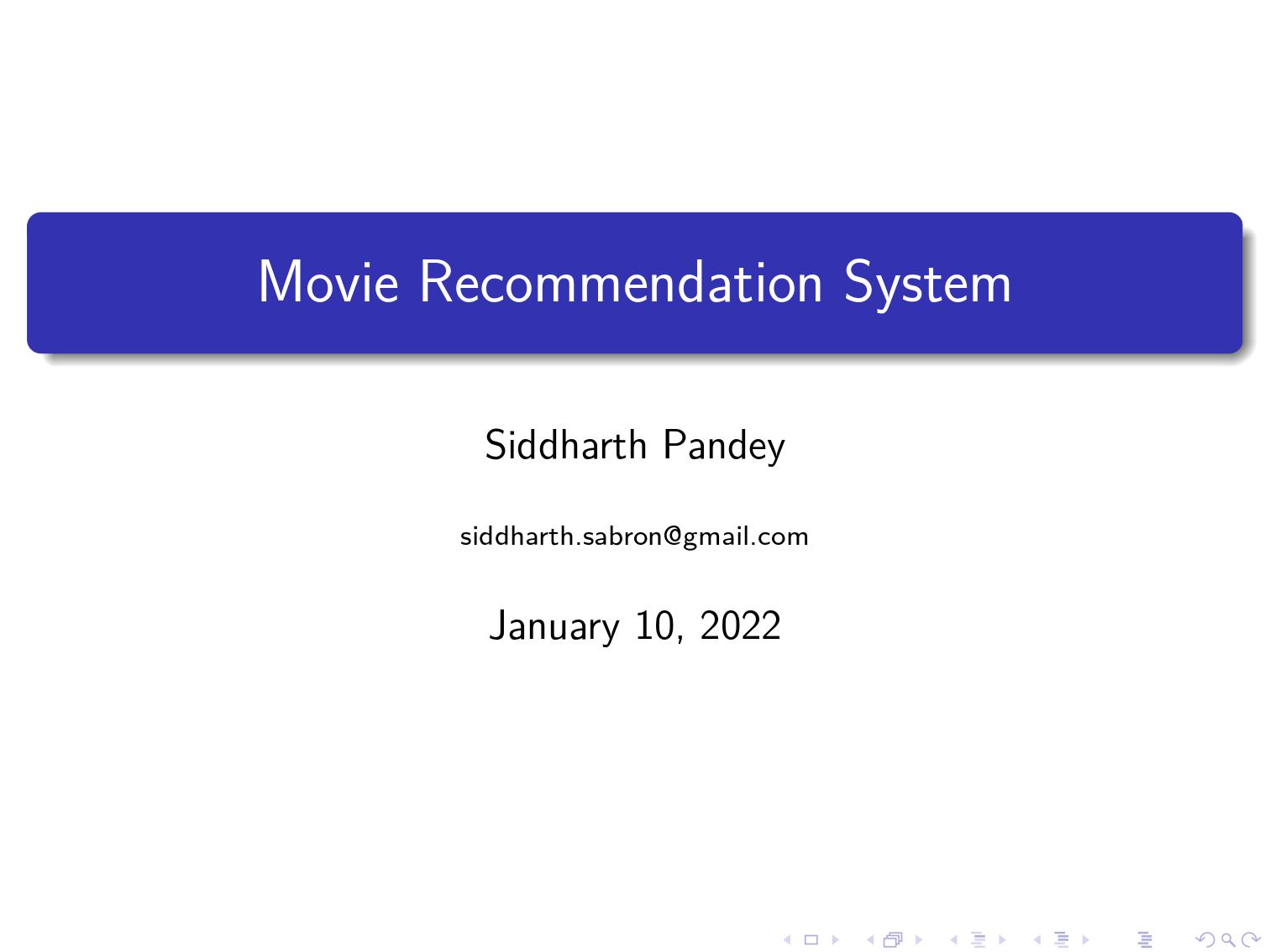 GitHub - siddharth1729/Movie-recommendation-system