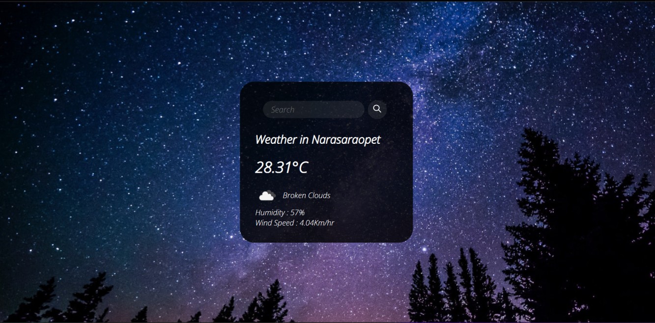 GitHub - jajamchlramoji/weatherApp: App that searches for any city in ...