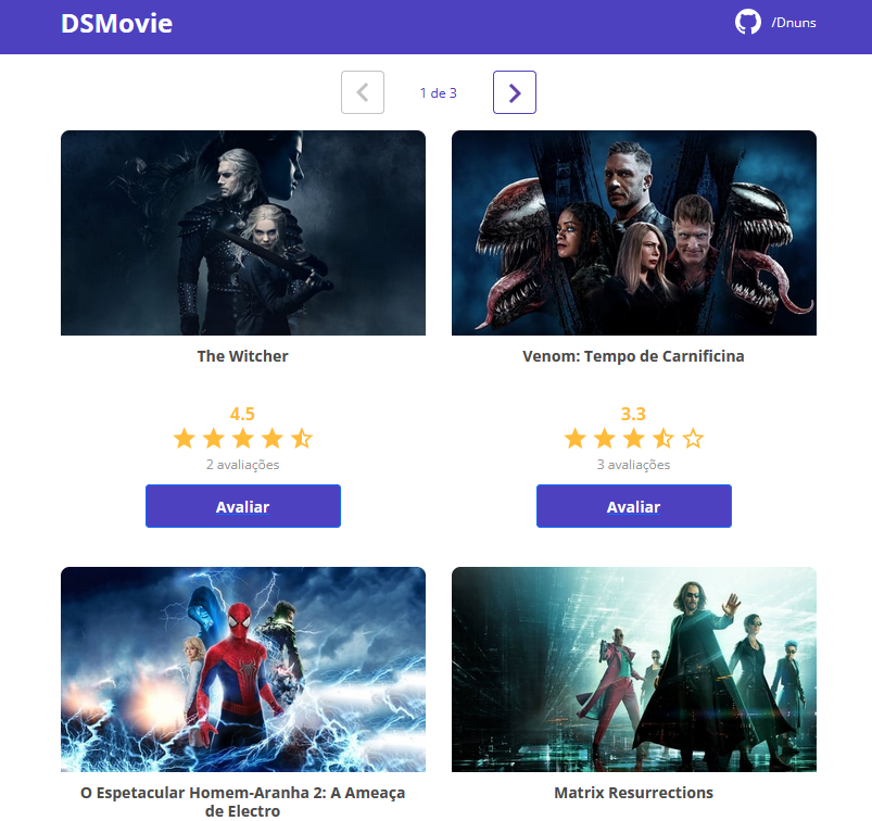 GitHub - Dnuns/dsmovie: Projeto criado na Semana Spring React