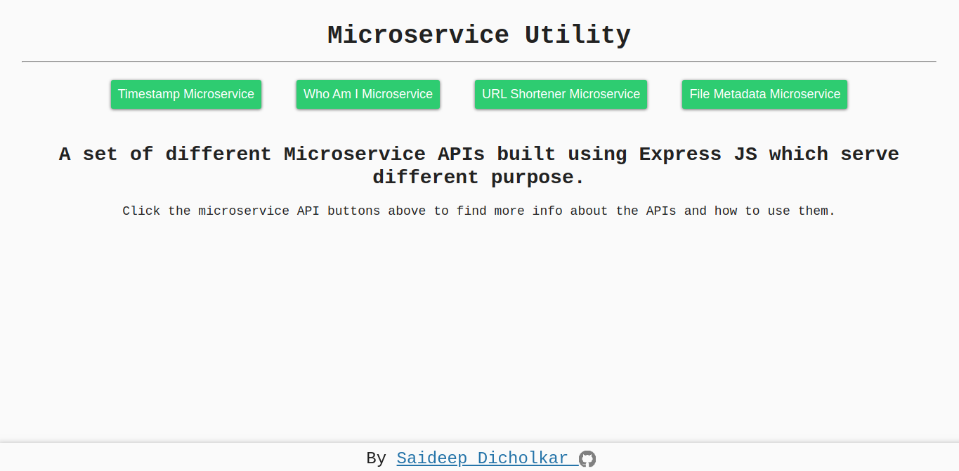 GitHub - saideepd/microservice-utility: It is a set of different Microservice APIs built using ...