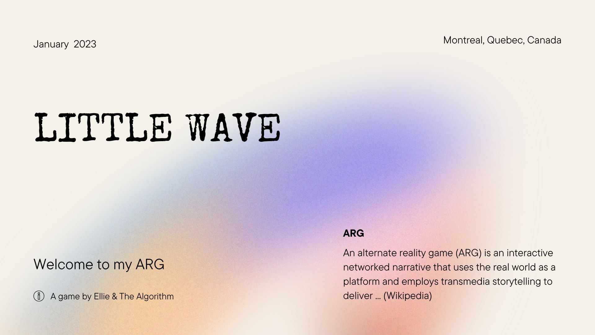 GitHub - tech-witch/littlewave