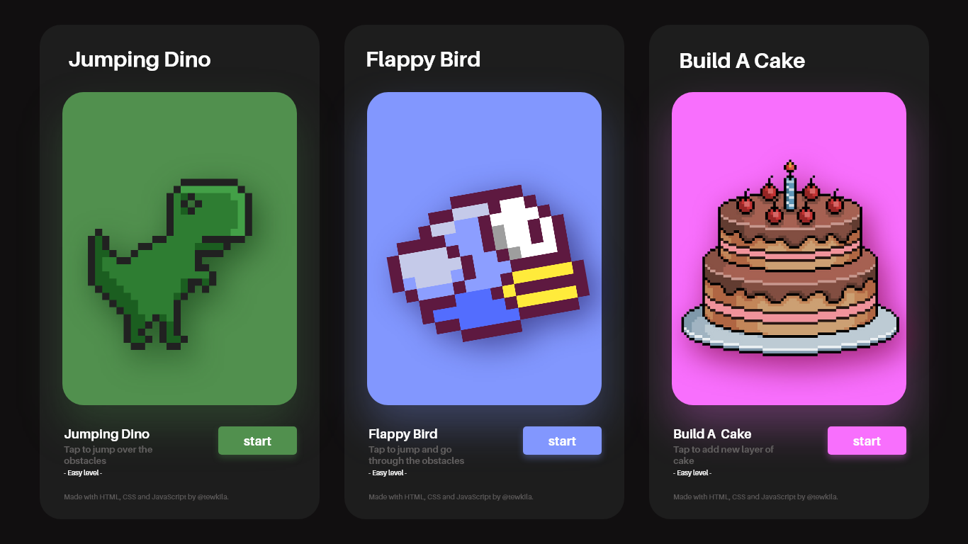 GitHub - tewkila/mini-games-javascript: Flappy Bird, Jumping Dino and ...