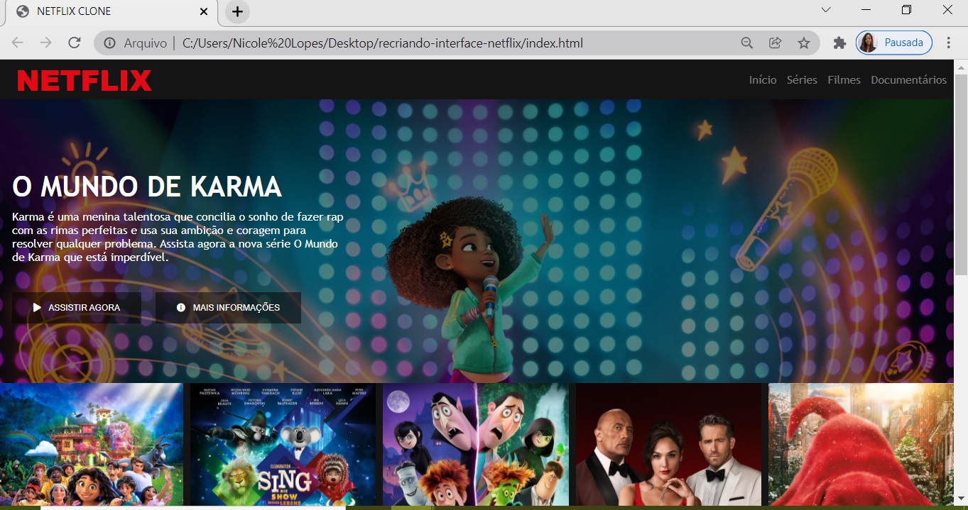 GitHub - nicklopesc/recriando-interface-netflix: Um projeto feito em ...