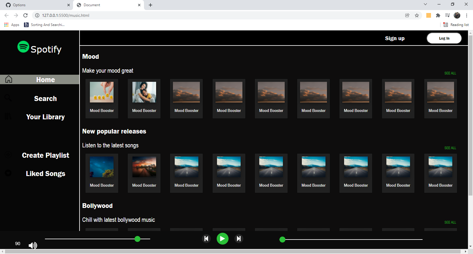 GitHub - Shreyas301/Spotify-Clone