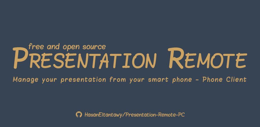 GitHub - 7Eltantawy/Presentation-Remote-PC: Manage your presentation ...
