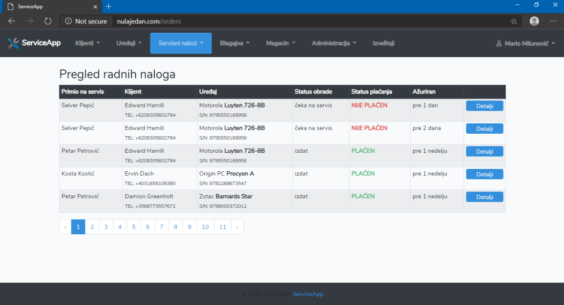 Github Mariomilunovic Serviceapp Exam Project