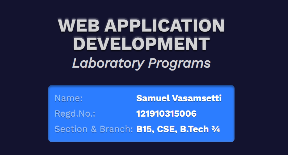 GitHub - Prosamva/WAD-LAB