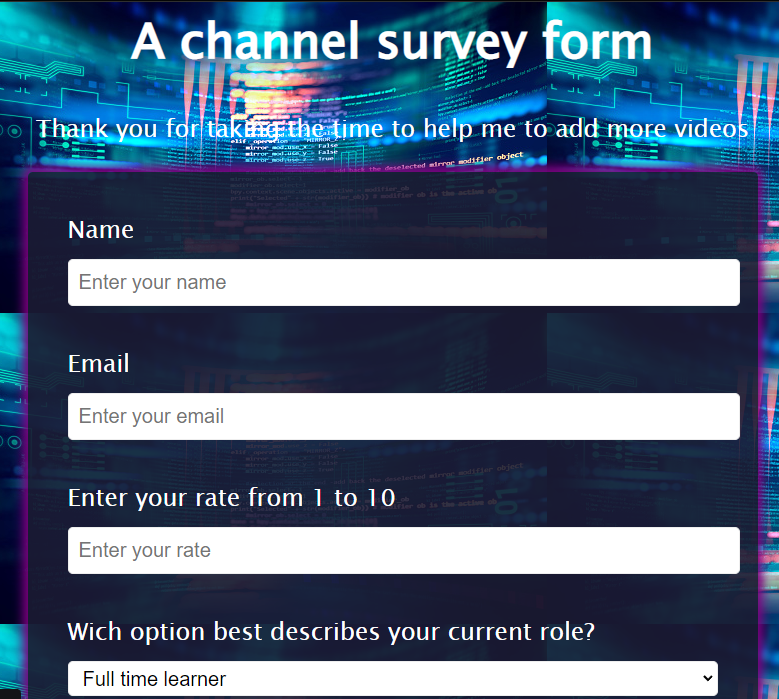 GitHub - juanpabrojas/ChannelForm