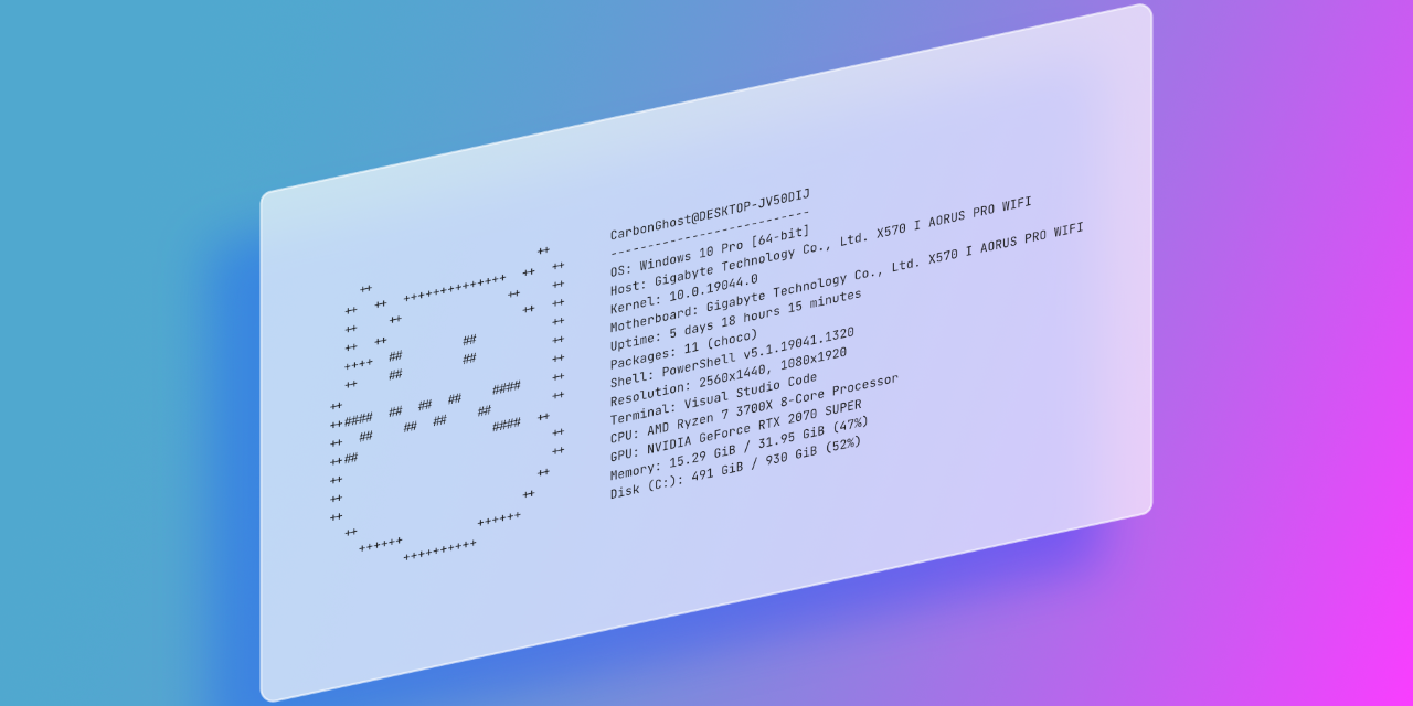 GitHub - CarbonGhost/uwufetch: A fork of the Winfetch utility, adding ...