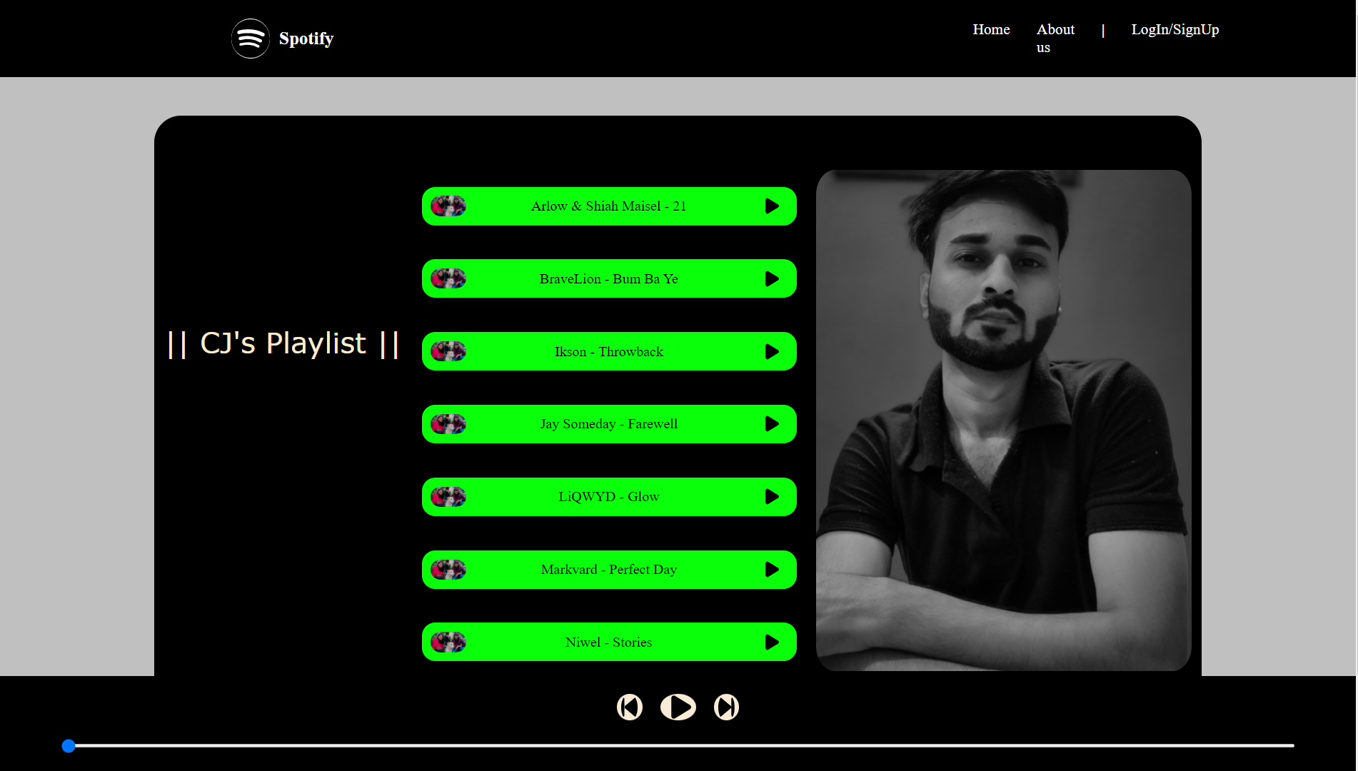 GitHub - chintanjn21/Spotify-Clone: It is a msic player made with pure ...