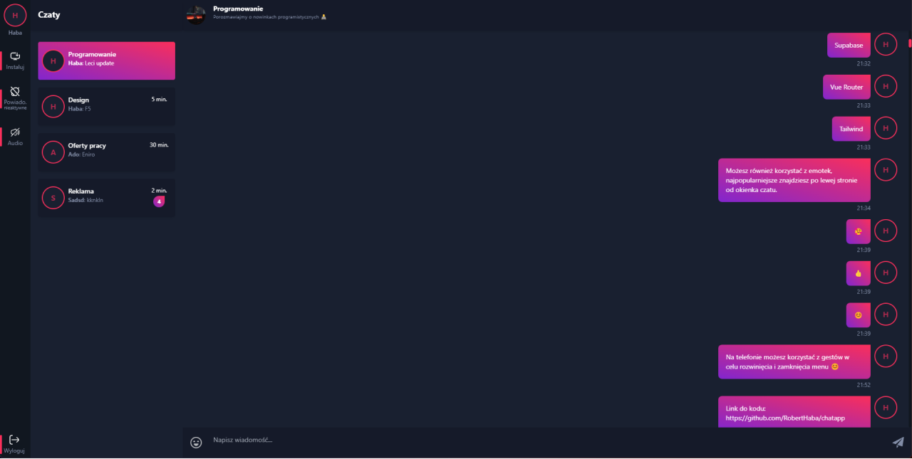 GitHub - RobertHaba/chatapp