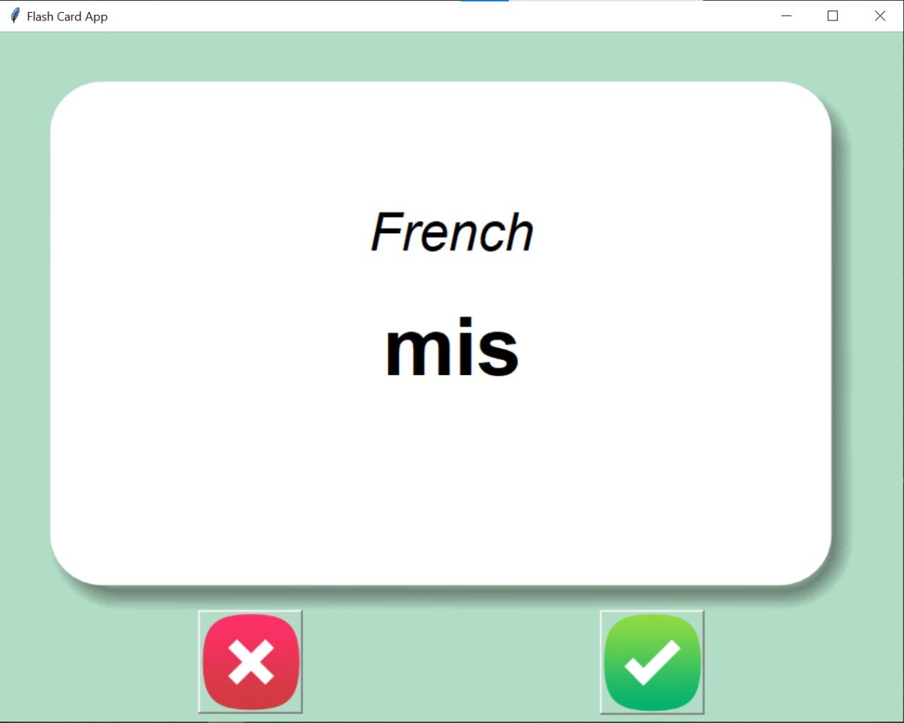 GitHub - swrnv/French-Word-learner_Flash-card-app: a simple python ...