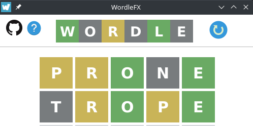 GitHub - jpkhawam/WordleFX: Wordle clone in JavaFX