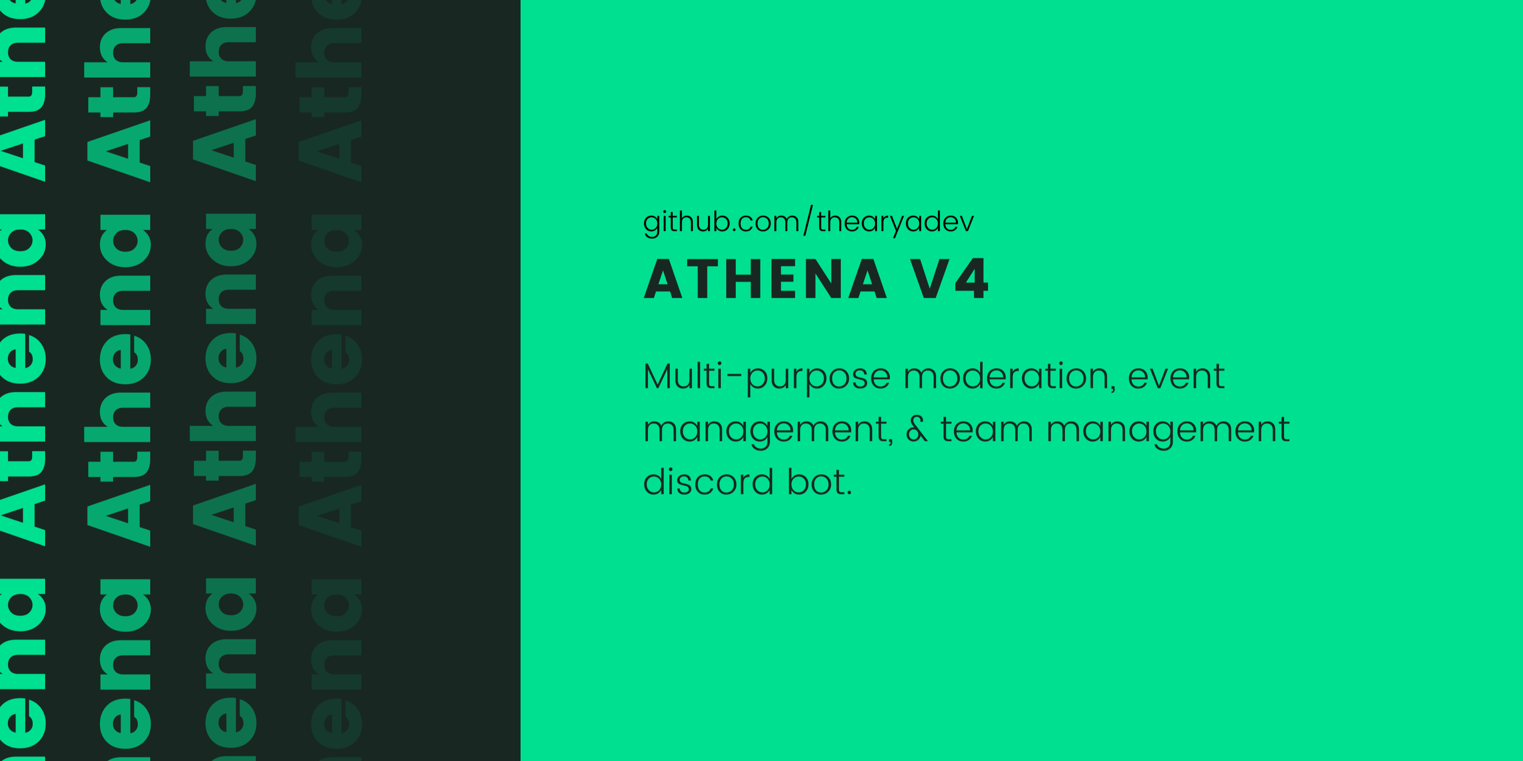GitHub - thearyadev/Athena: Multi-purpose moderation, event management ...