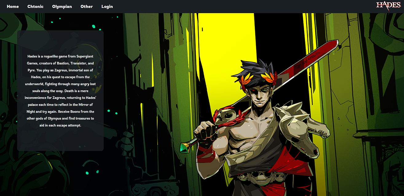 GitHub - Oeilden8/HadesCheckpointFront: Front end of my Hades project for the final Wild Checkpoint