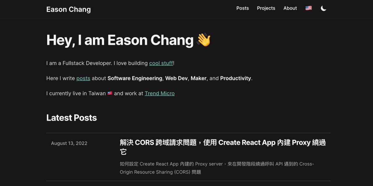 GitHub - Kamigami55/easonchang.com-next: Eason Chang's brand new personal blog