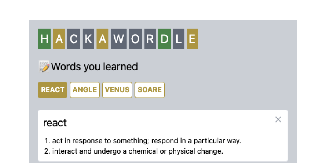 GitHub - tkdn/hacka-wordle: This extension helps you with learning ...
