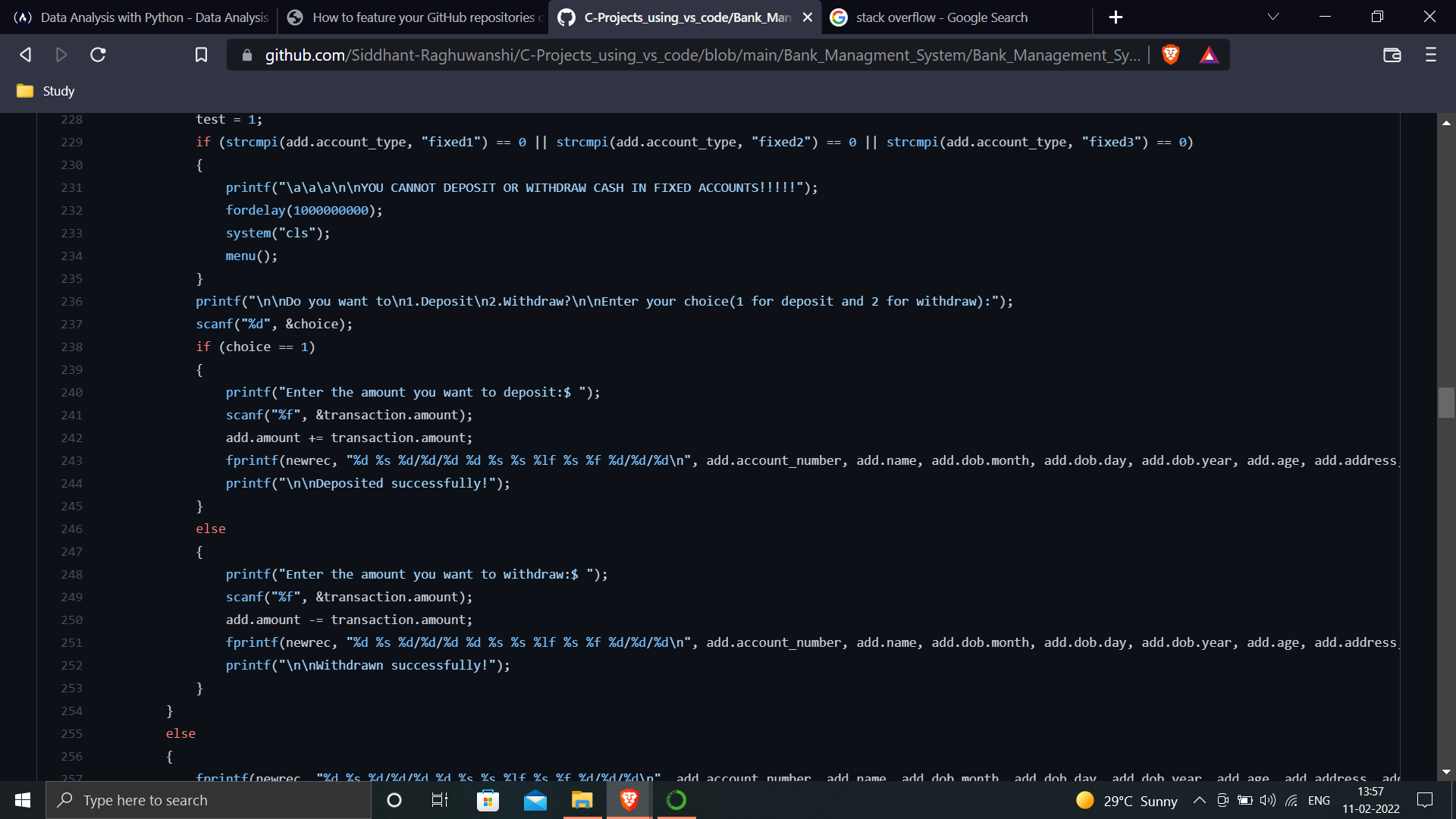 GitHub - Siddhant-Raghuwanshi/C-Projects_using_vs_code: This repository contains few of my ...